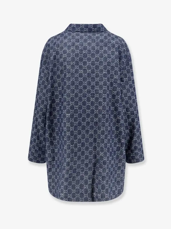 Gucci All-over Gg Motif Cotton Shirt