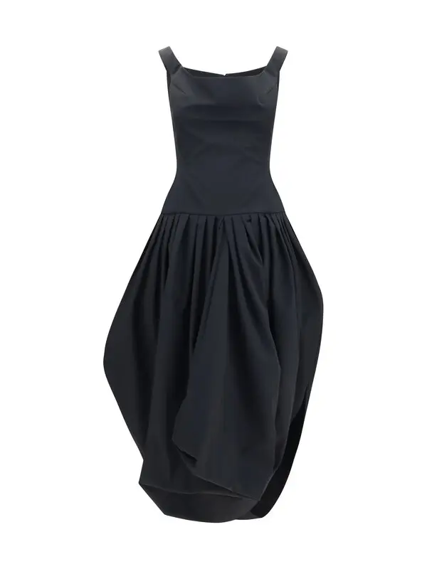 Magda Butrym Off-the-shoulder Midi Dress - Black