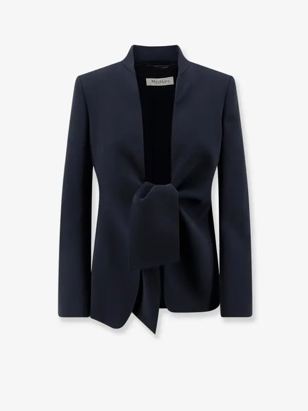 Max Mara Mxmpalo Cady Blazer With Front Knot Detail - Multicolor