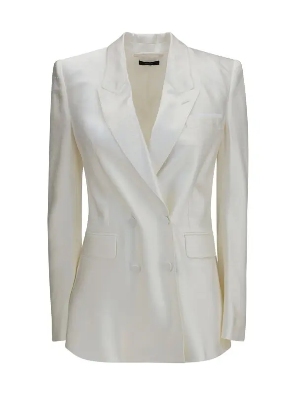 TOM FORD Polka-dot Satin Double-breasted Blazer - Multicolor