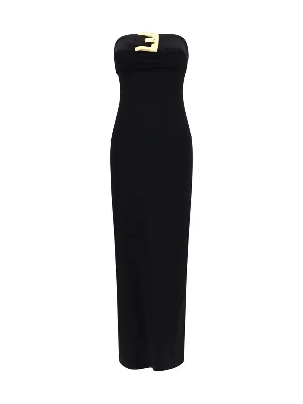 Balmain Long Stretch Viscose Dress