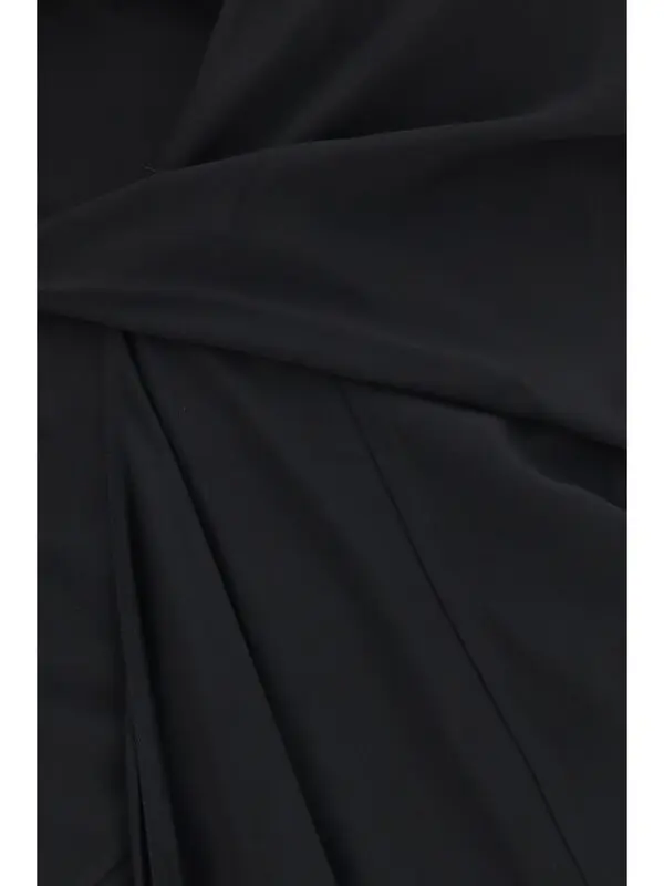 Rick Owens Wrap Draped Long Dress - Black