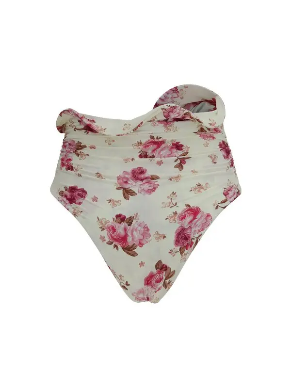 Magda Butrym Shaping Floral Print Bikini Bottom