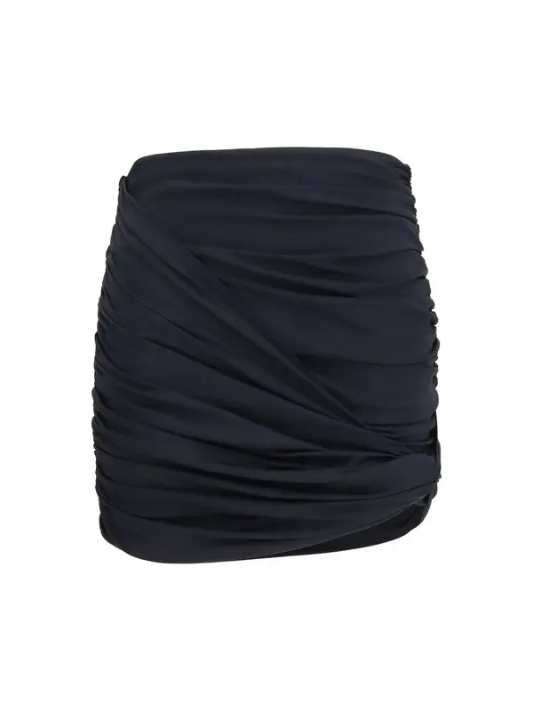 Magda Butrym Draped Swim Mini Skirt - Black