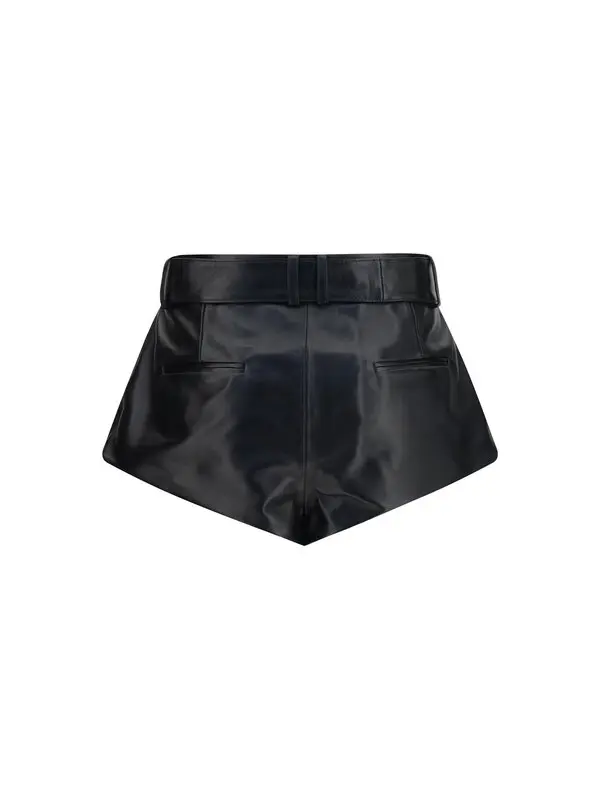 Magda Butrym Flared Leather Shorts