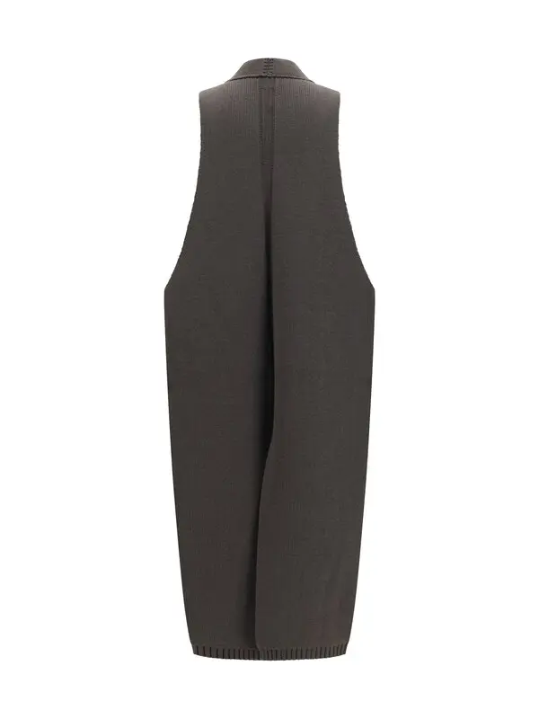 Rick Owens Long Wool And Shearling Vest