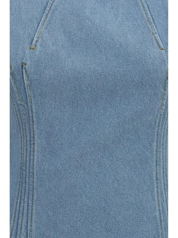 Magda Butrym Short-sleeve Denim Mini Dress