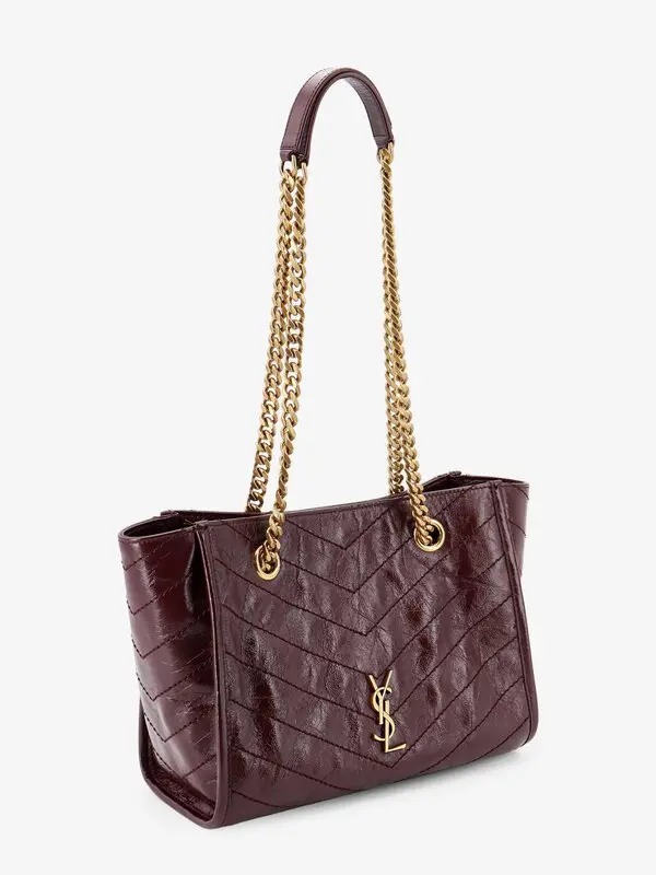 Saint Laurent Niki Vintage-effect Leather Shopping Bag - Multicolor