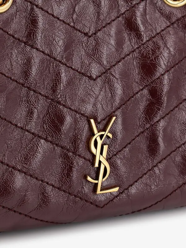 Saint Laurent Niki Vintage-effect Leather Shopping Bag - Multicolor