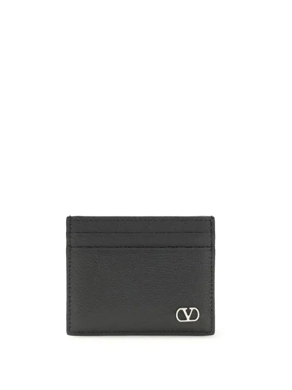 Valentino Garavani Vlogo Signature Card Holder - Black