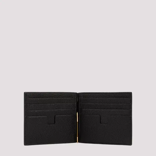 TOM FORD T Line Money Clip Wallet - Black