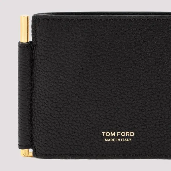 TOM FORD T Line Money Clip Wallet - Black