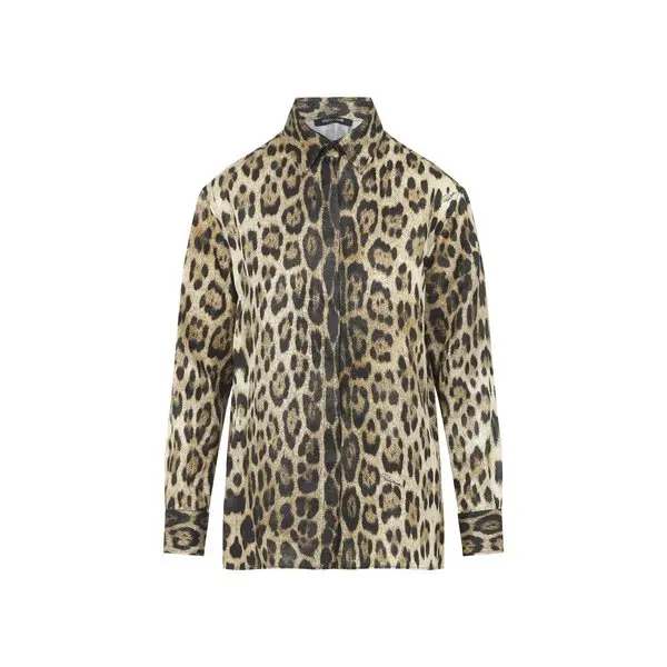 Roberto Cavalli Leopard Print Shirt - Multicolor