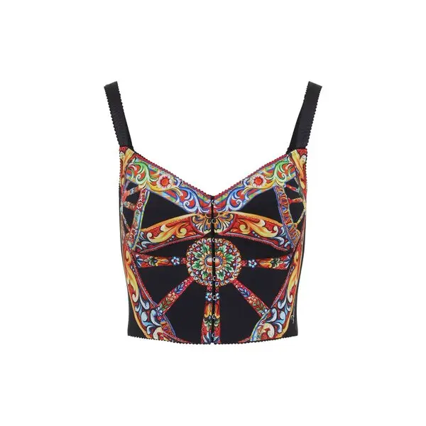Dolce & Gabbana Charmeuse Carretto Top