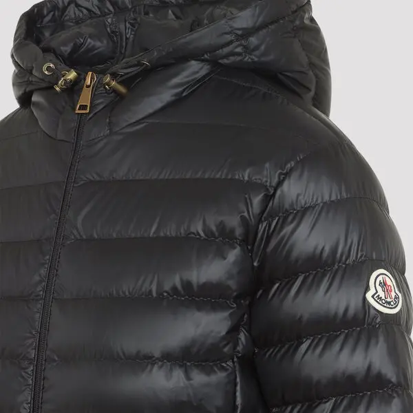 Moncler Quilted Down Jacket With Drawstring Hood - Black
