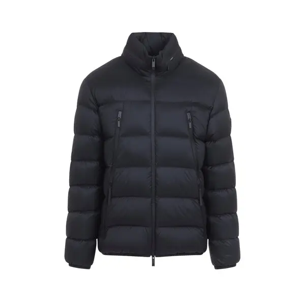 Moncler Dalalven Down Jacket With Stand Collar And Zip Closure - Black