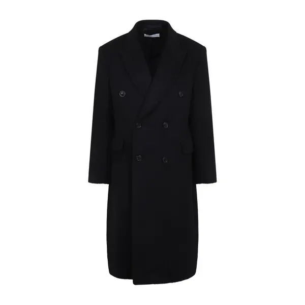 Our Legacy Double-breasted Mohair Blend Coat - Black