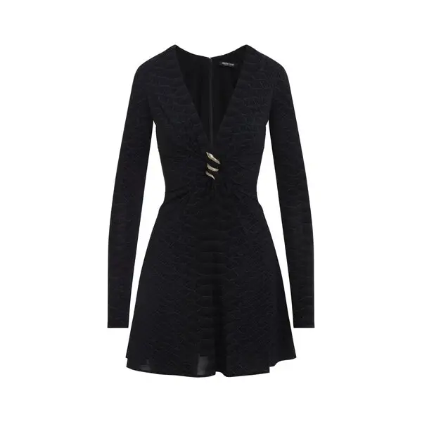 Roberto Cavalli Serpentine Mini Dress - Black