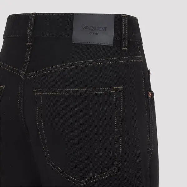Saint Laurent V-waist Long Baggy Jeans