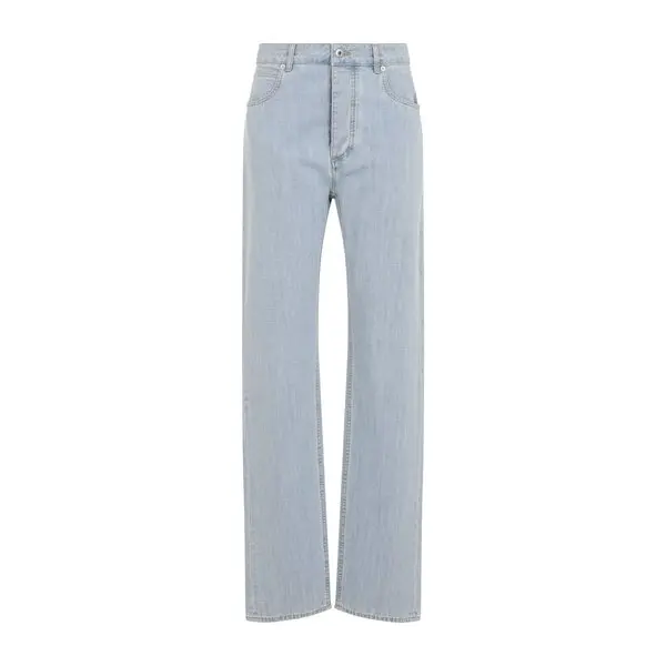Bottega Veneta Chambray Straight-leg Jeans - Blue