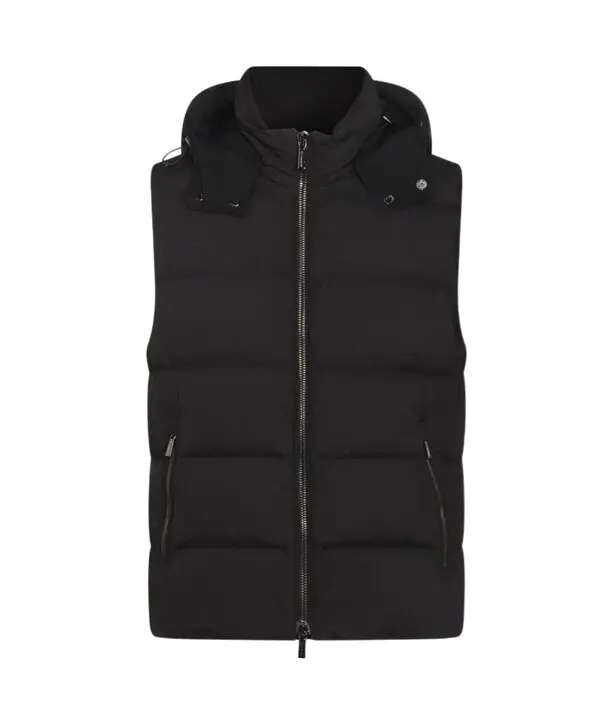 MOORER Straight-fit Padded Gilet - Black