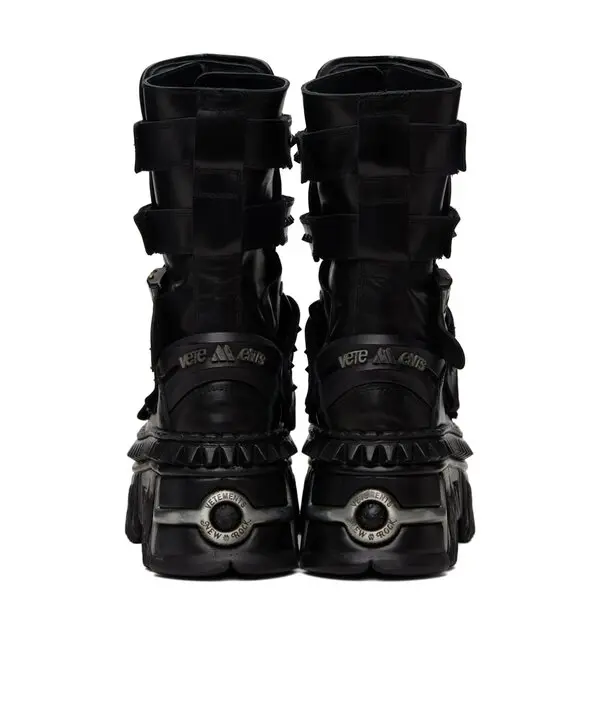Vetements X New Rock Collaboration Gamer Studded Mid-calf Boots