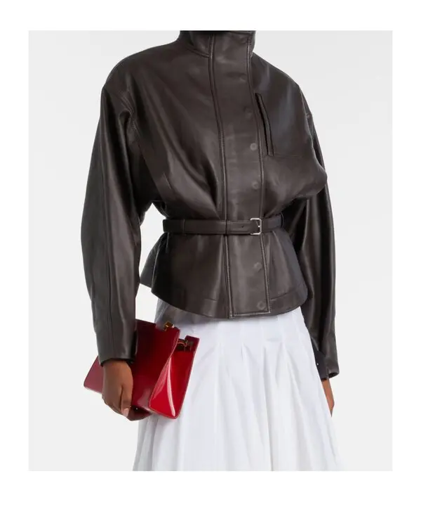 Jacquemus Ciro Long-sleeved Leather Jacket