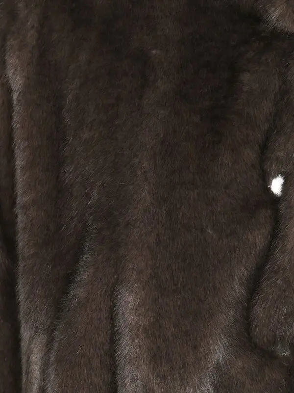 Max Mara Stand Collar Fluffy Fabric Coat