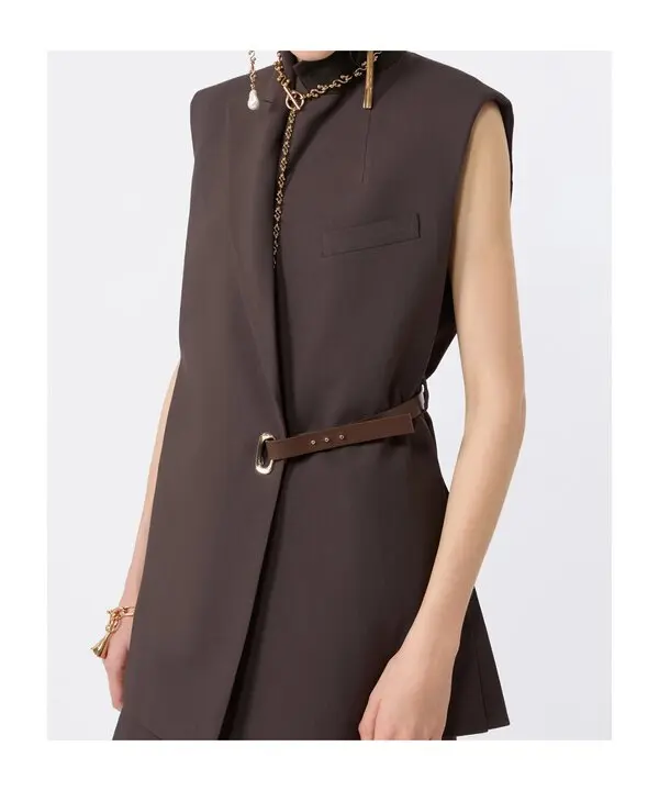 Sportmax V-neck Sleeveless Vest