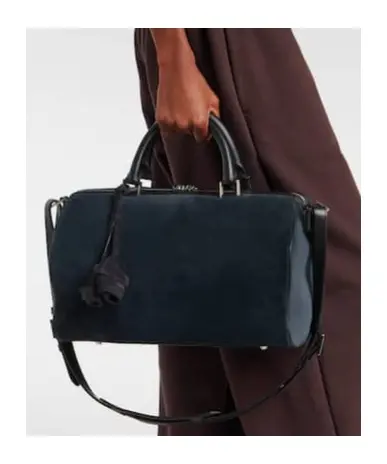 Magda Butrym Floral-appliqué Suede Duffel Bag