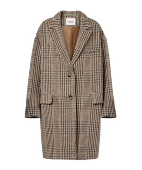 Isabel Marant Étoile Classic Checkered Coat - Gray