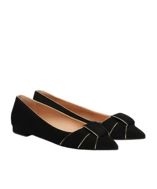 GIANVITO ROSSI Suede Ballet Flats