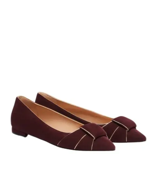GIANVITO ROSSI Suede Ballet Flats