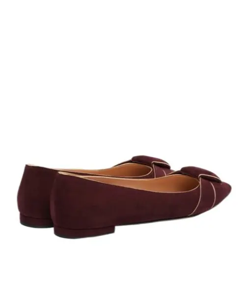 GIANVITO ROSSI Suede Ballet Flats