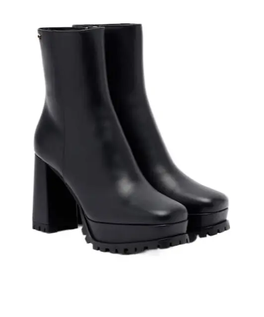 GIANVITO ROSSI Leather Platform Ankle Boots