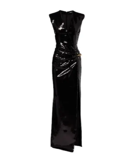 Balmain Chain-detail Sequined Gown