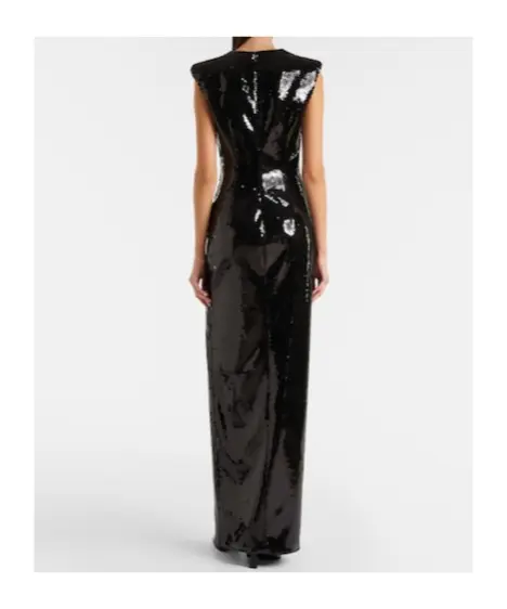 Balmain Chain-detail Sequined Gown