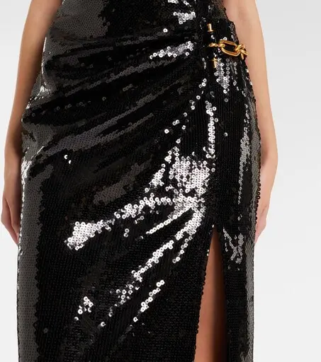 Balmain Chain-detail Sequined Gown