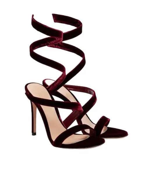 GIANVITO ROSSI Velvet Sandals