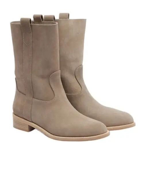 AQUAZZURA Solid Color Suede Ankle Boots
