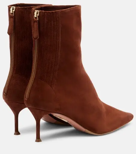 AQUAZZURA Solid Color Suede Ankle Boots