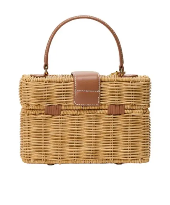 SELF-PORTRAIT Cherry Charm Mini Basket Bag