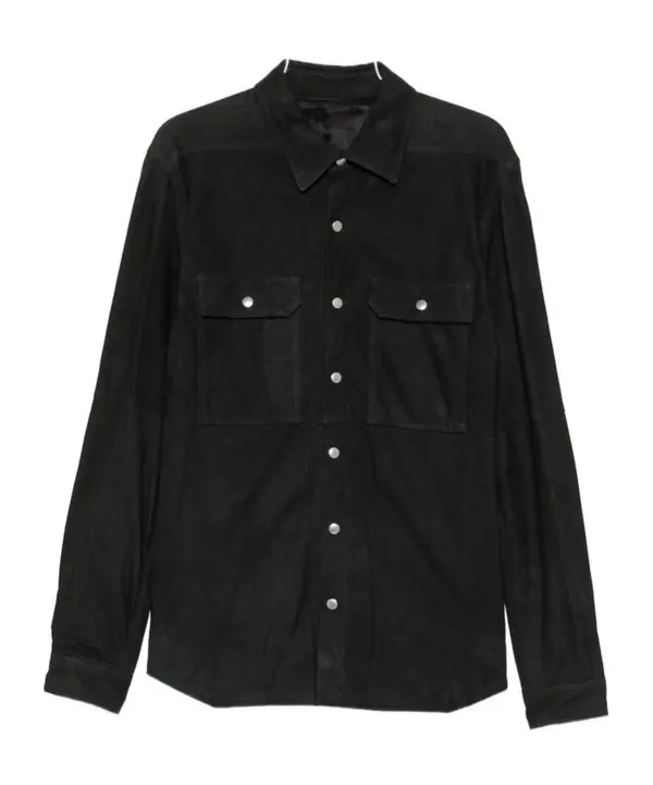 Rick Owens Long-sleeved Leather Jacket