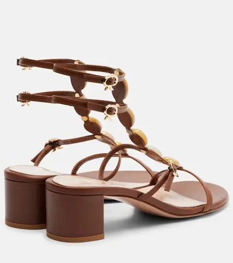 GIANVITO ROSSI Shanti 45 Embellished Leather Sandals