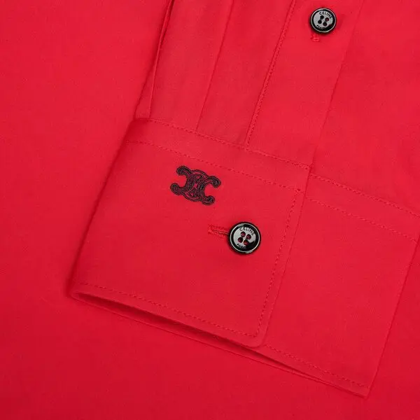 Celine Loose Shirt - Bright Red