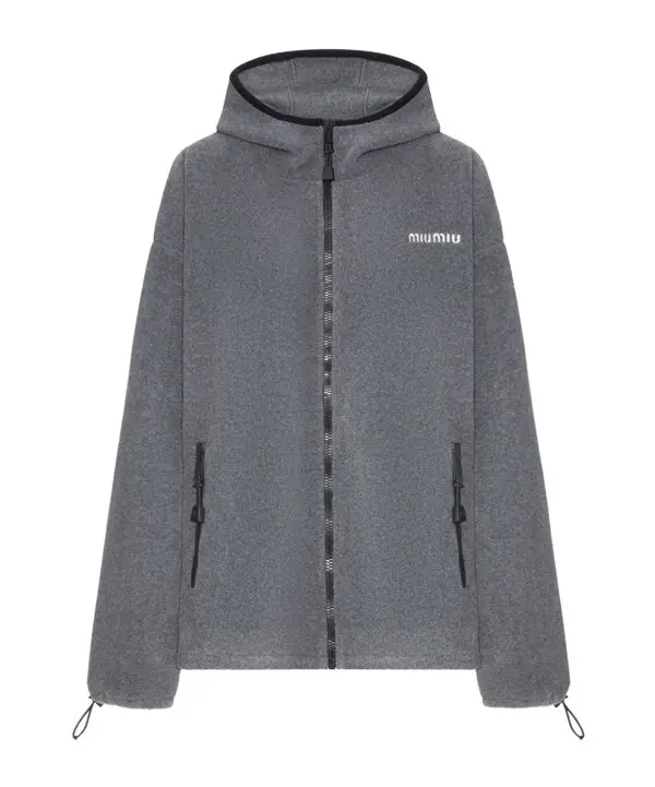 Miu Miu Long-sleeved Hooded Sweatshirt