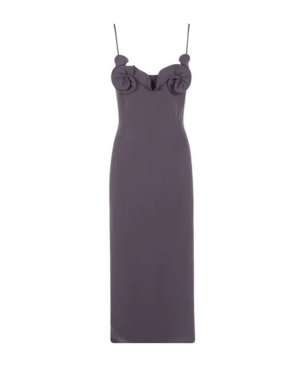 Magda Butrym Floral-print Slip Dress - Black