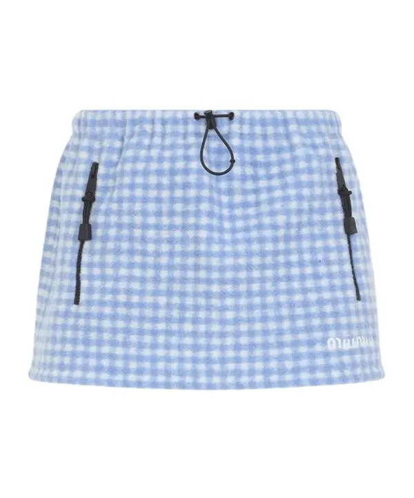 Miu Miu Vichy Fleece Miniskirt