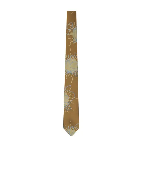 VIVIENNE WESTWOOD Silk Jacquard Tie - Brown
