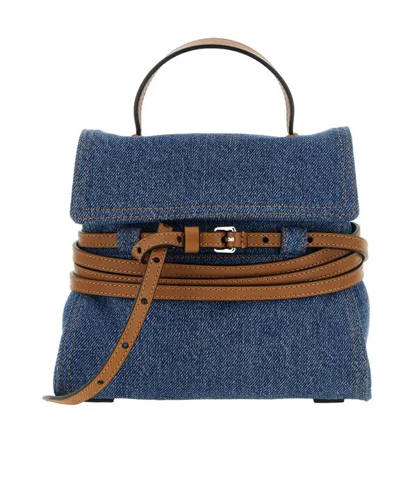 Moschino Tie Me Small Clutch - Blue
